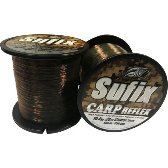 Монофильная леска для рыбалки SUFIX Леска карповая Carp Reflex камуфляж 600м 0.25мм 5,5кг, 1 шт ...