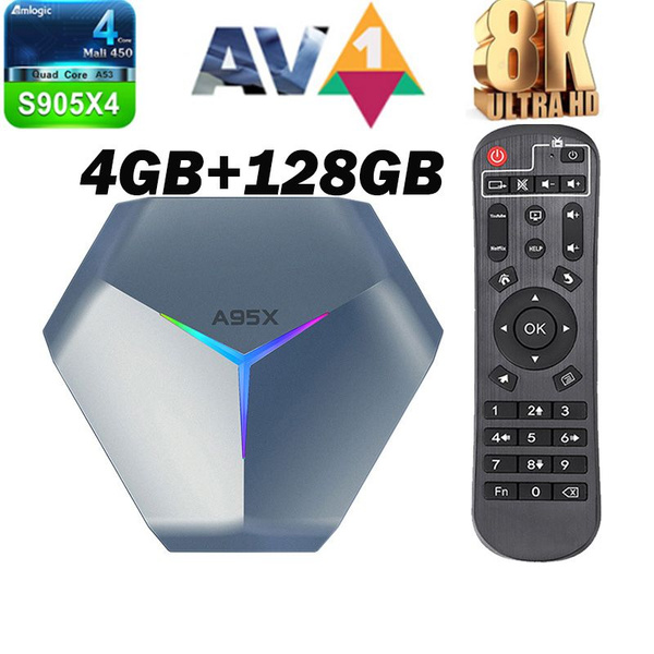 Медиаплеер A95x F4 2 16 3 5 мм бежевый Android купить по низкой цене с доставкой в интернет