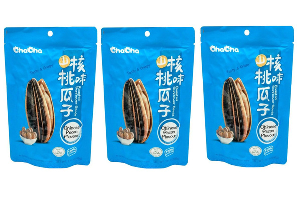 3 пачки жареных семечек подсолнечника Chacha с ореховым вкусом в