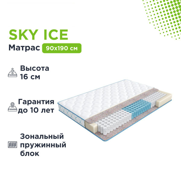Матрас ASKONA 237904*, С зональным пружинным блоком, 90 - купить по ...