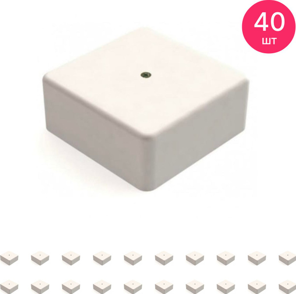 Распределительная коробка Greenel / Гринэль ОП для кабель-каналов, наружная белая 75х75х20мм ...