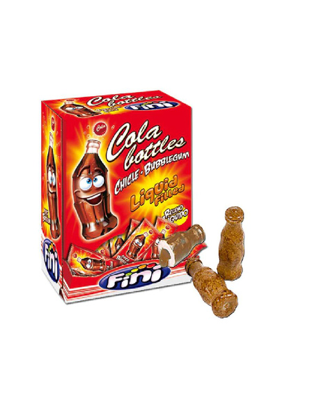 Жевательная резинка Fini Cola Bottles Bubble Gum Блок, 200 шт по 6 г ...