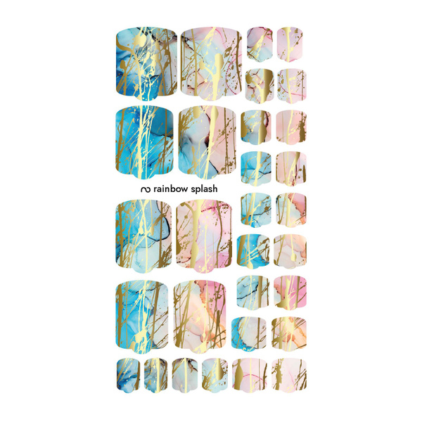 Пленки для педикюра by provocative nails - Rainbow splash - купить с ...