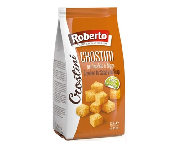Сухарики Roberto Crostini для салата и супа, 125 г - купить с доставкой ...