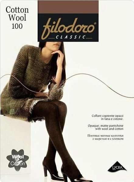 Колготки Filodoro Classic Lana (молочный), 100 den и выше, 1 шт ...