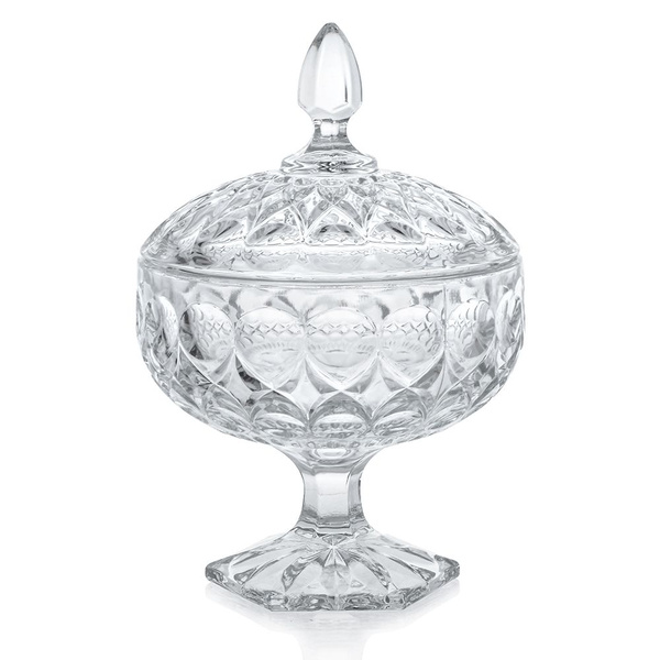 Конфетница на ножке с крышкой стеклянная купить с доставкой по выгодным ценам в интернет
