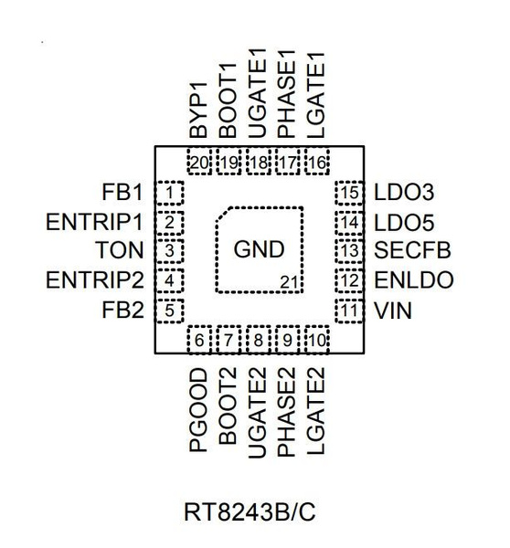 Микросхема RT8243B - купить с доставкой по выгодным ценам в интернет ...