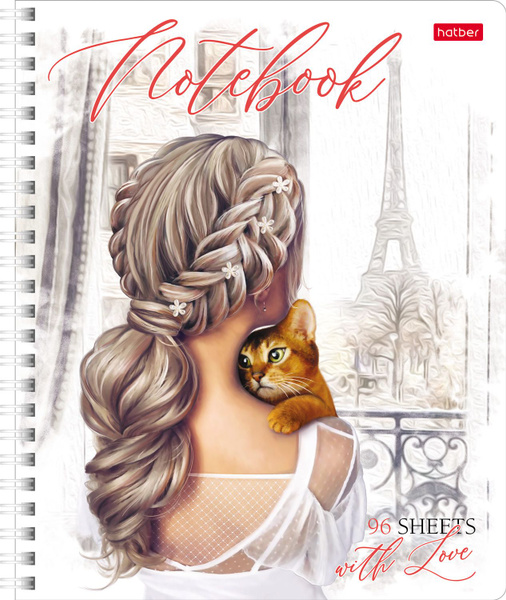 Тетрадь Hatber 96 листов, формата А5, в клетку, на гребне 2 штуки/2 дизайна -Мой верный друг ...