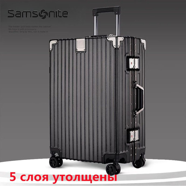 подлинный Samsonite чемодан на колесиках высококачественный легкий ...