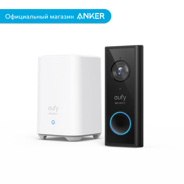 Видеодомофон eufy Black Video Doorbell 2K (Battery-Powered) + Home base ...