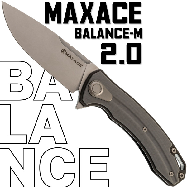 Складной нож Maxace Balance-M 2.0 Gray, сталь M390, G10 - купить с ...