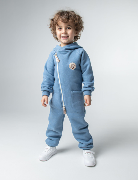 Комбинезон утепленный Мальчики BUNGLY, размер 104, рост 98-104 голубика, бледно-голубой Лето Бег ...