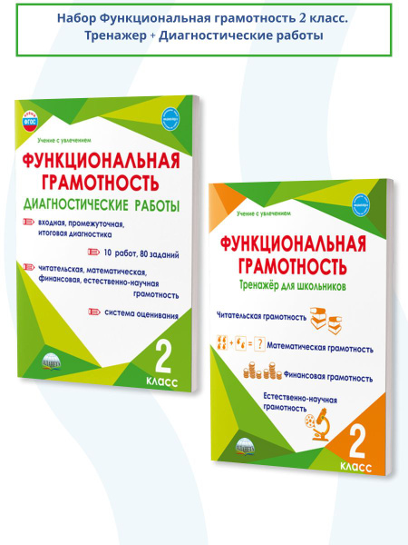 Набор Функциональная грамотность 2 класс. Тренажер + Диагностические ...