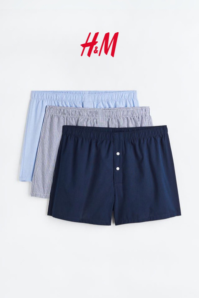 Комплект трусов боксеры, шорты H&M, 3 шт - купить с доставкой по выгодным ценам в интернет ...