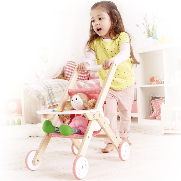 Деревянная коляска для кукол, Hape купить на OZON по низкой цене (182539695)