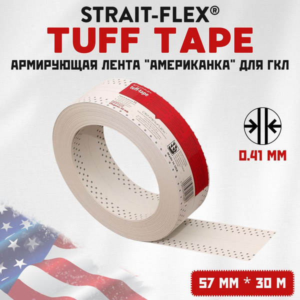 Углоформирующая армирующая лента Tuff-Tape Strait Flex, 30 м в рулоне - купить по выгодным цена ...