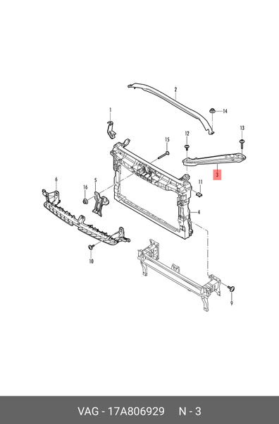 Стойка VAG 17A806929 - купить по доступным ценам в интернет-магазине ...