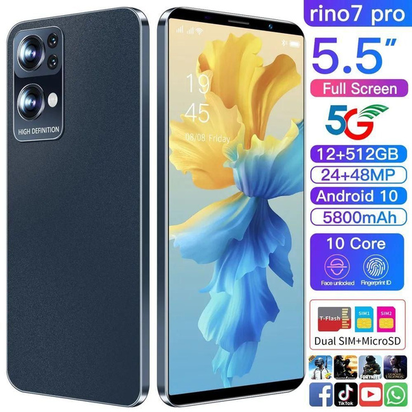 Смартфон Мобильный телефон-смартфон Rino 7 pro, HD-экран 5,5 дюйма, 10 ...