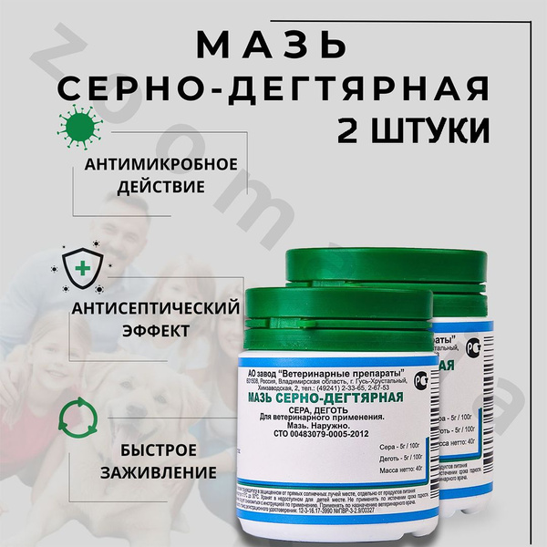 Мазь серно-дегтярная, 40 г, 2 шт купить на OZON по низкой цене (1383190130)