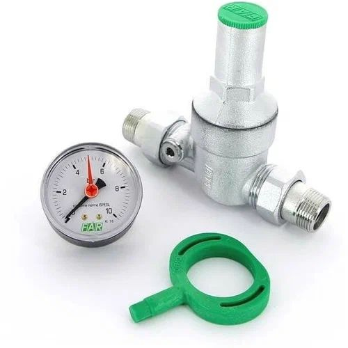Редуктор FAR 1/2" (НР-НР), с манометром, хром. Редуктор давления Far ...
