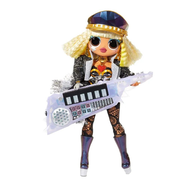 Модная кукла LOL Surprise OMG Remix Rock Metal Chick поставляется с 15 ...