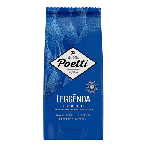 Кофе Poetti Leggenda Эспрессо в зернах 1 кг - купить с доставкой по ...