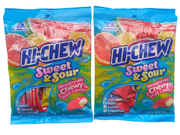 Японские жевательные конфеты HI-CHEW, сладости со вкусом Арбуза, Лимона ...