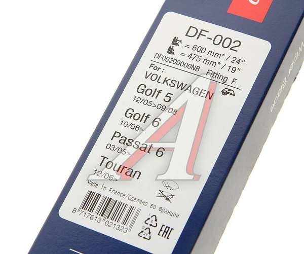 Комплект бескаркасных щеток стеклоочистителя DENSO DF-002, крепление ...