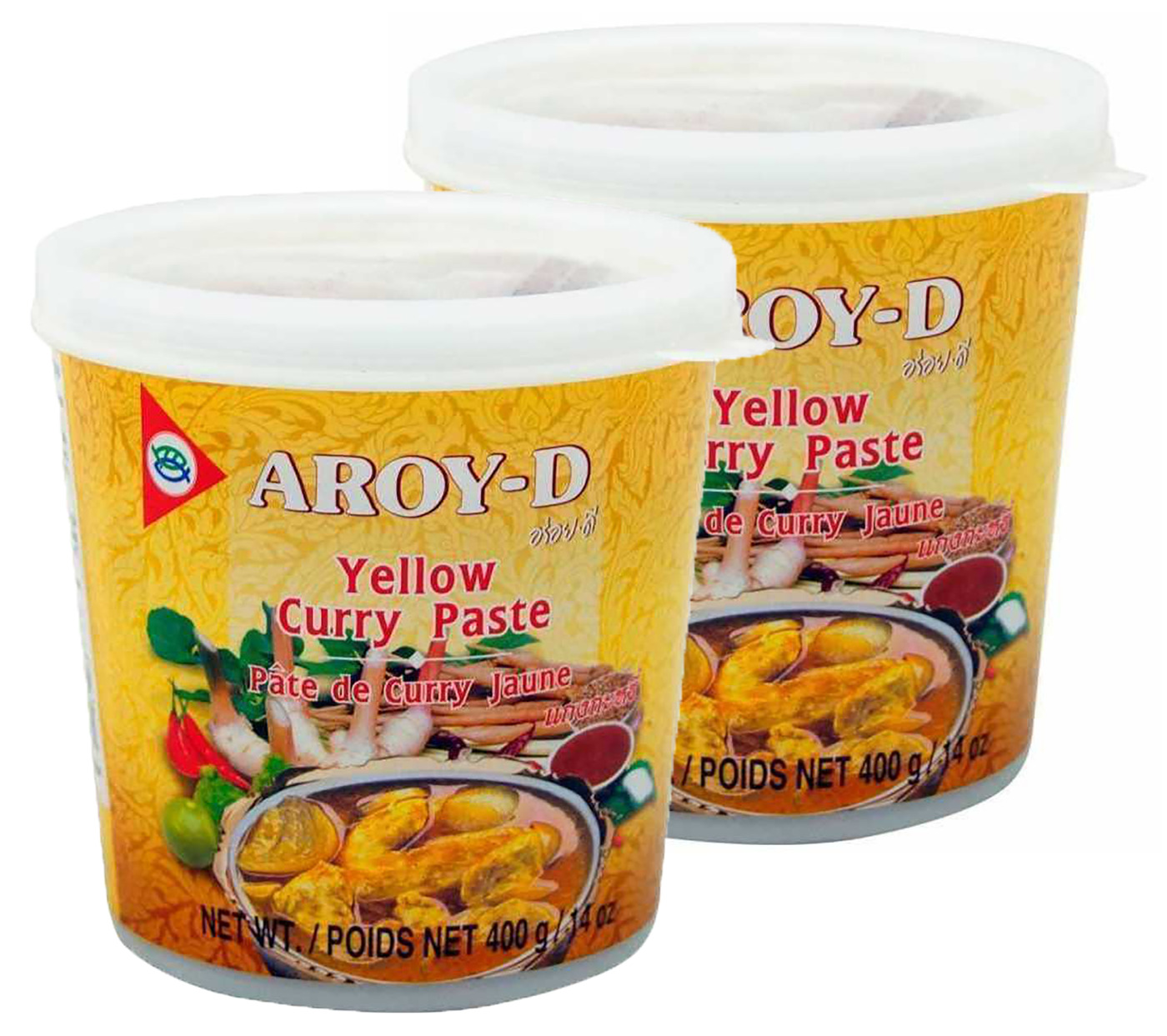 Паста Карри Aroy-D желтая, 2шт по 400г — купить в интернет-магазине ...