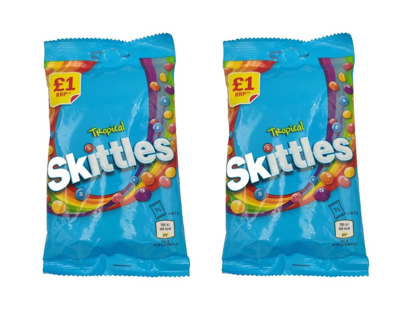 Драже Skittles Tropical со вкусом тропических фруктов (Германия), 125 г ...