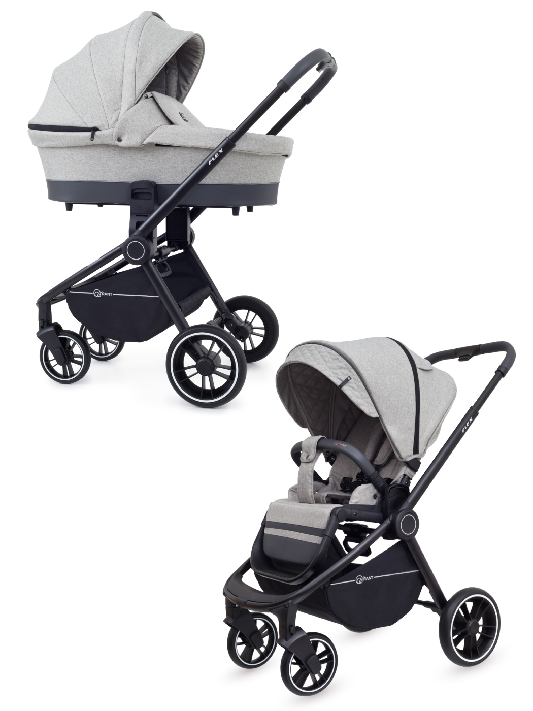 Коляска детская универсальная Rant Flex Trends RA063 3 в 1, Light Grey — купить в интернет ...
