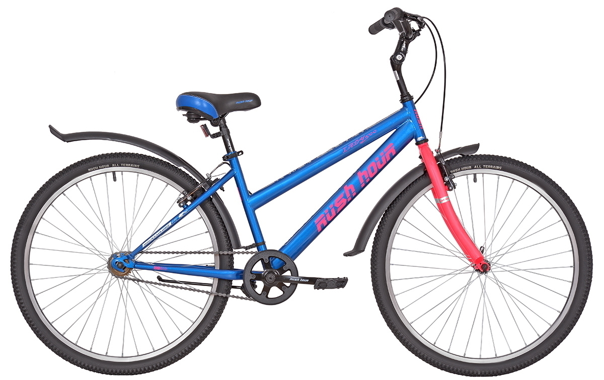 Велосипед горный 26" LADY 500 V-Brake ST 1ск RUSH HOUR, голубой рама 15 ...