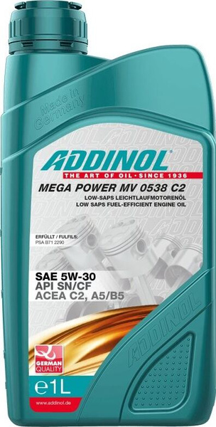 Масло моторное ADDINOL 5W-30 Синтетическое - купить в интернет-магазине ...