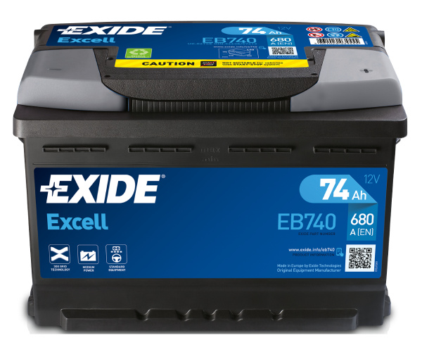 Автомобильный аккумулятор Exide Excell EB740 купить на OZON по низкой ...
