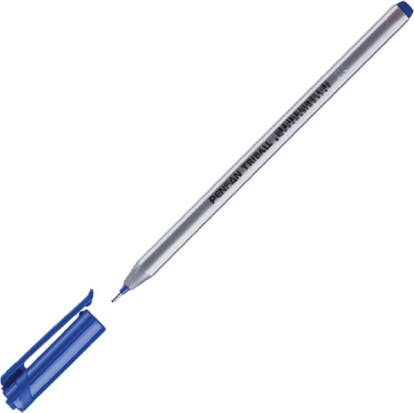 Набор шариковых одноразовых ручек Pensan Triball, синий, толщина линии ...