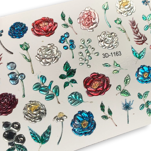 Anna Tkacheva, 3D Crystal водные наклейки для ногтей Цветы и Веточки, 3D-1163-CL купить на OZON ...