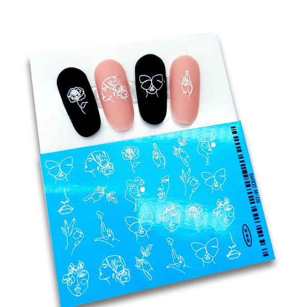 Anna Tkacheva, водные наклейки для ногтей Лица Девушки, NY-W-49 - купить с доставкой по выгодным ...