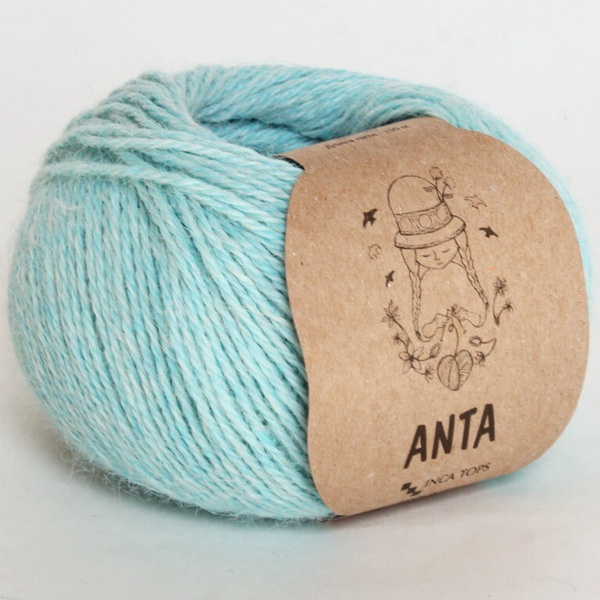 Пряжа Anta Inca Tops цвет 986 бирюза, 5шт*(150м/50г), 100% альпака ...