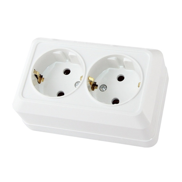 Розетка о/у Makel 45182, 2 гнезда, с/з, 16А, 230В, IP20 - купить по низкой цене в интернет ...