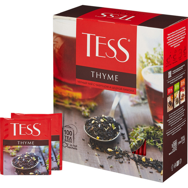 Чай черный TESS Thyme с чабрецом и цедрой лимона 100 пак/уп - купить с ...