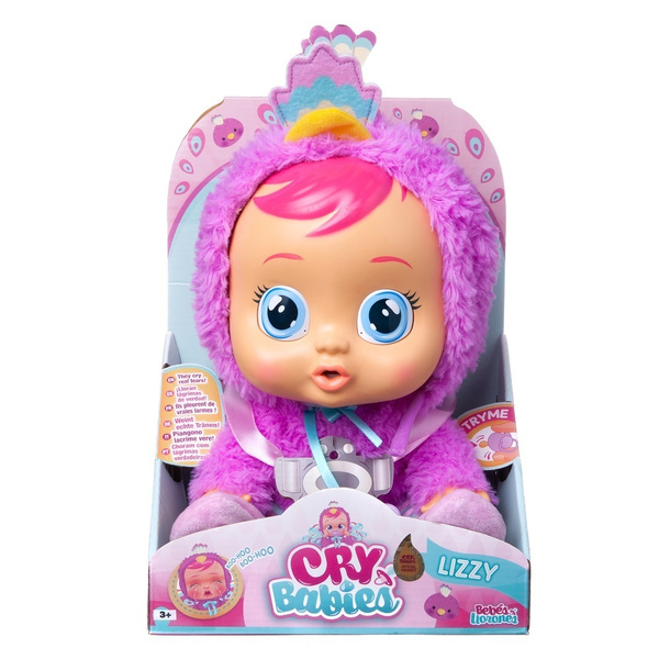 Кукла IMC Toys Cry Babies Плачущий младенец Lizzy, 31 см (кнопка на ...