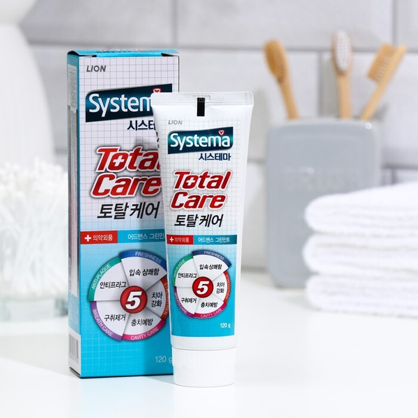 Зубная паста CJ Lion Systema Комплексный уход, Мята, 120 грамм - купить с доставкой по выгодным ...