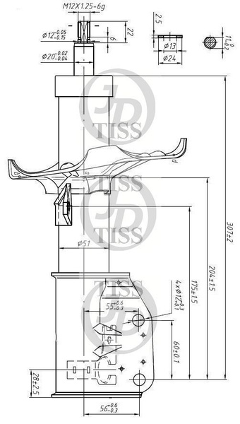 Стойка Газомасляная Передняя Правая /333350/ Just Drive арт. JAS0170 ...