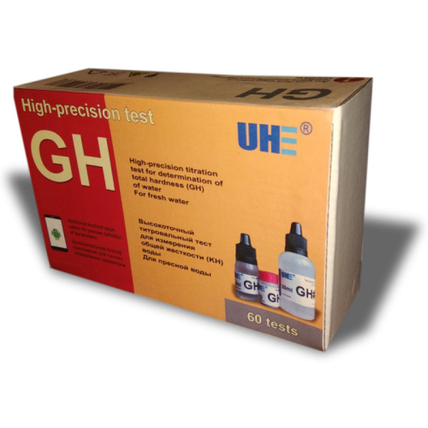 UHE GH test - тест для определения общей жёсткости (GH) воды - купить с ...