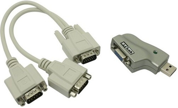 ST-Lab U360 RTL ADAPTER USB TO RS-232, COM SERIAL 2 PORTS - купить с ...