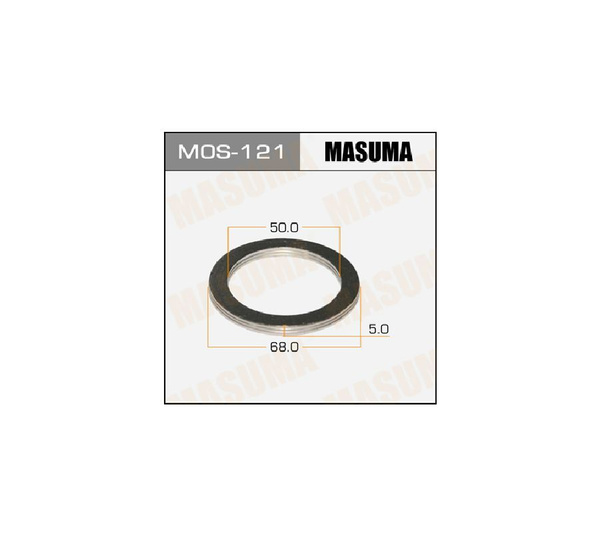 MOS-121 кольцо уплотнительное м 50x68x5 Mazda 323, Toyota, Opel 1.3/1.5/1.6/1.7/2.0 D - Masuma ...