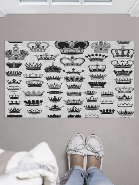 Коврик придверный JoyArty в прихожую "Эскиз короны" для обуви, на резиновой основе - купить по ...