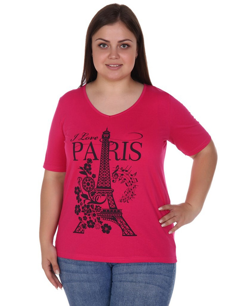 Футболка TOONTEX, размер 56, цвет малиновый, 100%хлопок - купить по выгодной цене в интернет ...