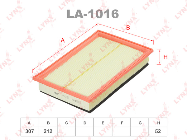 Фильтр воздушный LYNXauto LA-1016 - купить по выгодным ценам в интернет-магазине OZON (568171211)