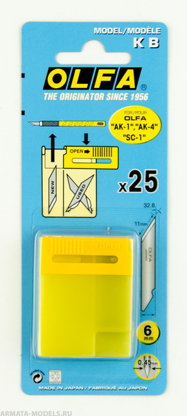 Сменные лезвия OLFA (Олфа) OL-KB 25 шт. - купить с доставкой по выгодным ценам в интернет ...